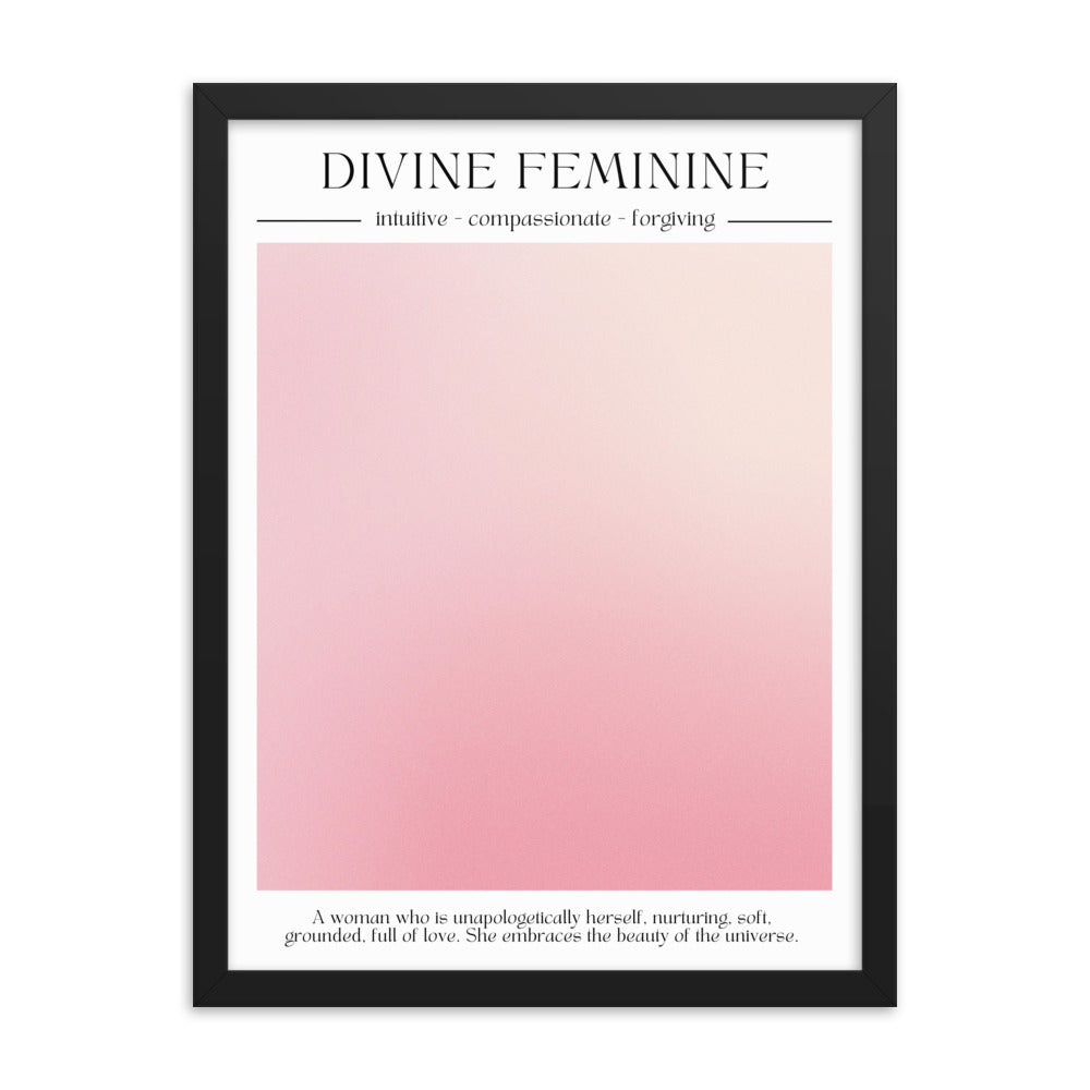 Divine Feminine Pink Grainy FRAMED WALL ART POSTER – The Art Snob